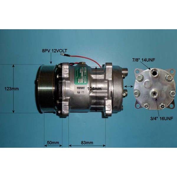 Compressor (AirCon Pump) New Holland / Ford Excavator 360 E150B Diesel ...