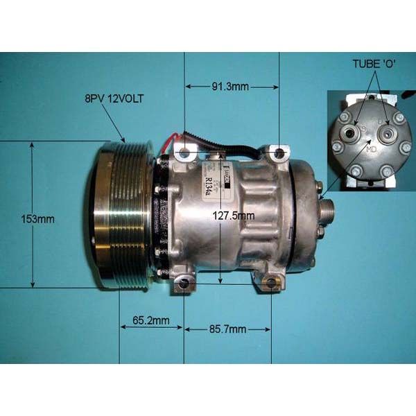 Compressor (AirCon Pump) New Holland / Ford TJ Series Tractor TJ500 ...