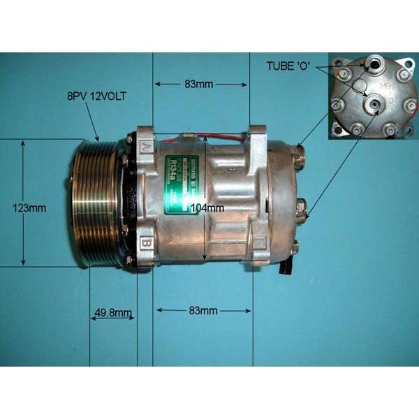 Compressor (AirCon Pump) Pellenc Grape Harvester 3400 Diesel (1990 to ...