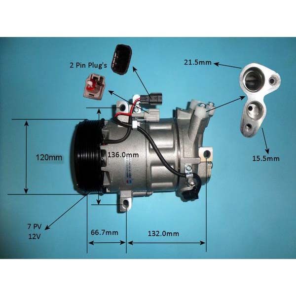 Compressor (AirCon Pump) Renault Captur 0.9 TCe Petrol (Jun 2013 to ...