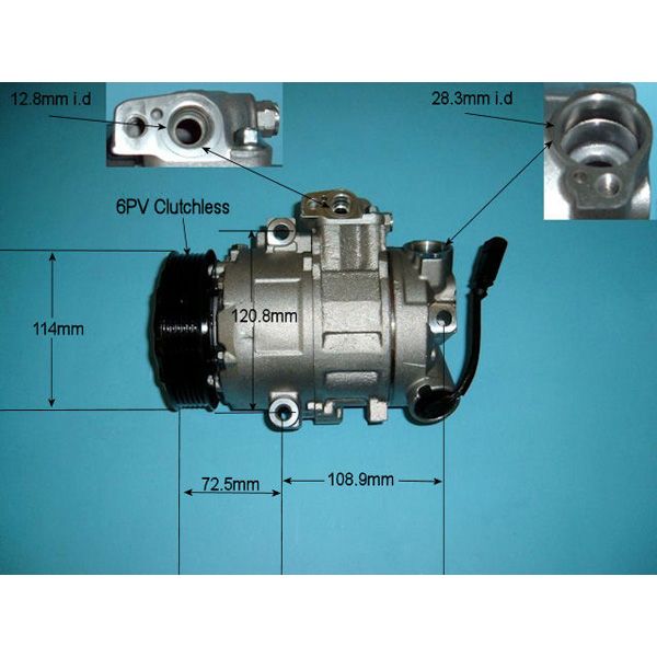 Compressor (AirCon Pump) VW Polo 9N 2001-2008 1.4 Petrol (Oct 2001 to ...