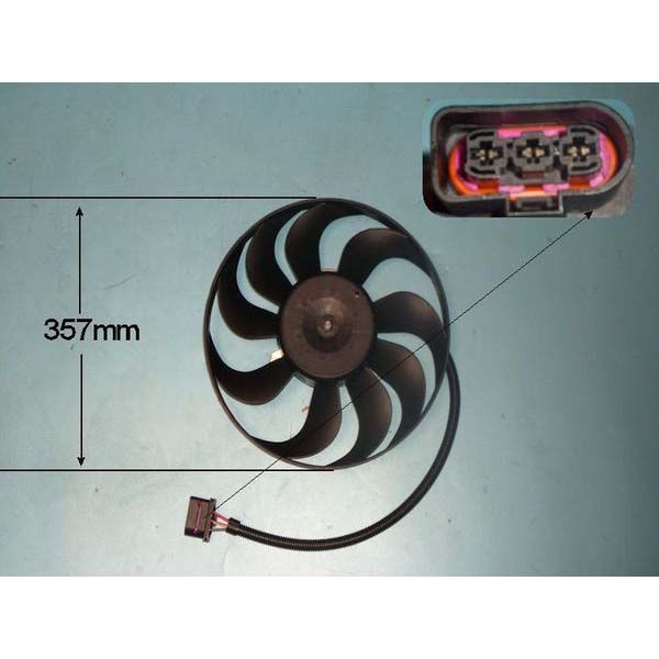 Radiator Cooling Fan VW Polo 9N 2001-2008 1.9 TDi PD Diesel (Oct 2001 ...