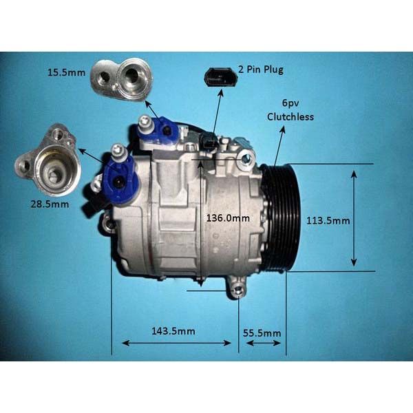 Compressor (AirCon Pump) BMW 320 2.0 TD N47 (E90) Diesel (Dec 2004 to ...