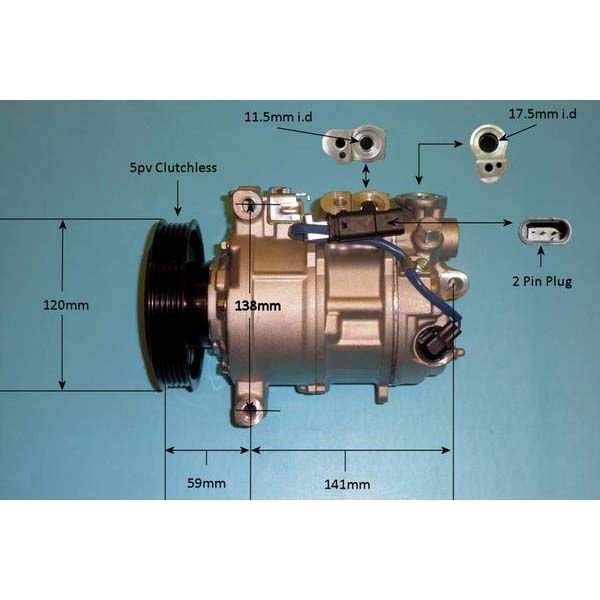 Compressor (AirCon Pump) Mercedes GLA Class (X156) 1.6 GLA 180 Petrol ...
