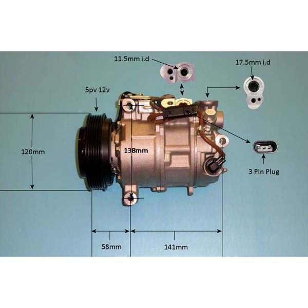 Compressor (AirCon Pump) Mercedes CLA Coupe (C118) 1.3 180 Petrol (Mar ...