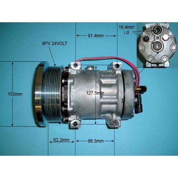 Compressor (AirCon Pump) Caterpillar Motor Grader 140H Diesel Manual ...