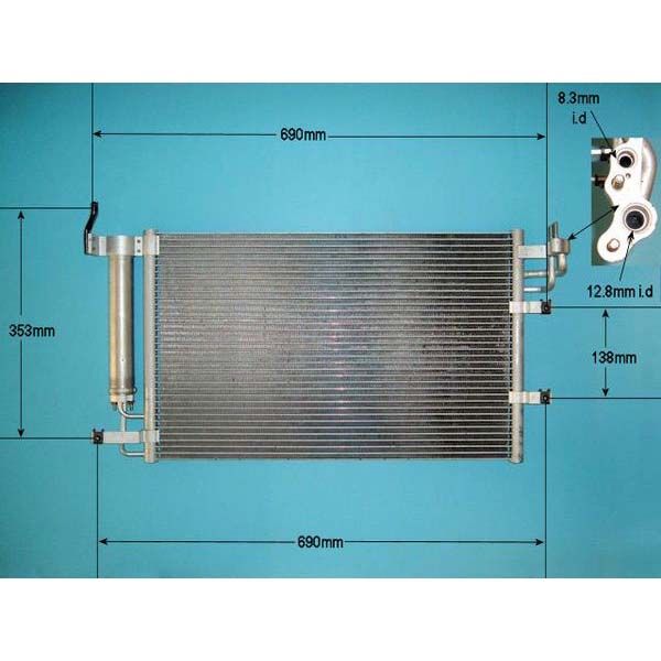 Condenser (AirCon Radiator) Kia Cerato 1.6 Petrol (Aug 2004 to 2023 ...